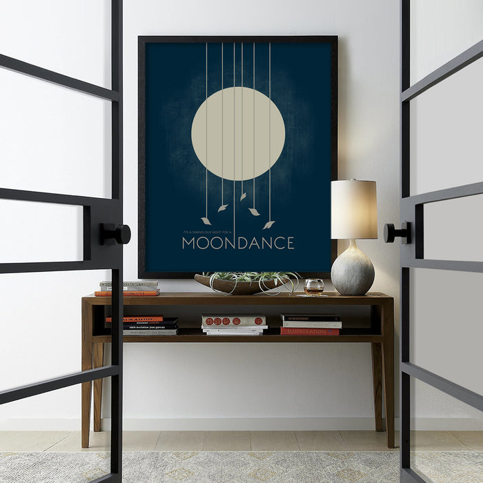 Moondance | Van Morrison song lyric wall art music poster — Lyrical ...