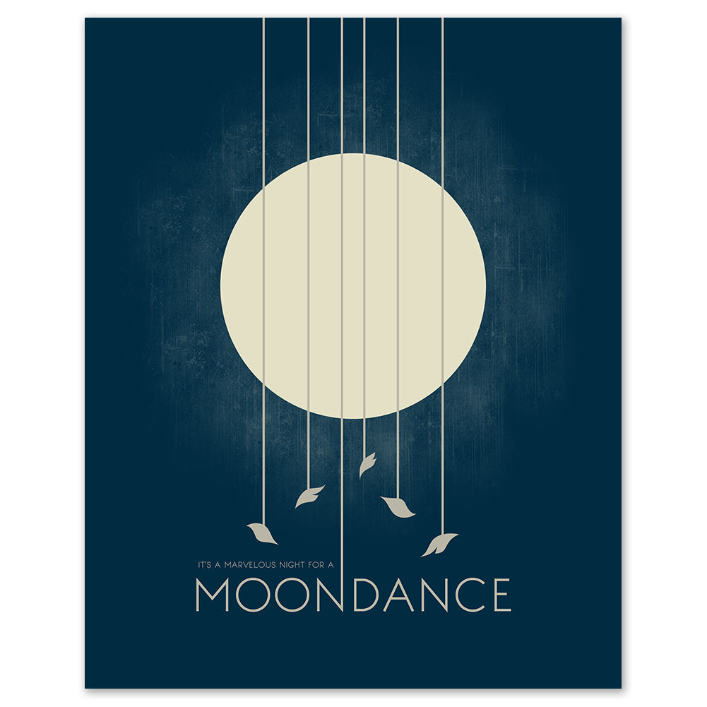 Moondance | Van Morrison song lyric wall art music poster — Lyrical ...