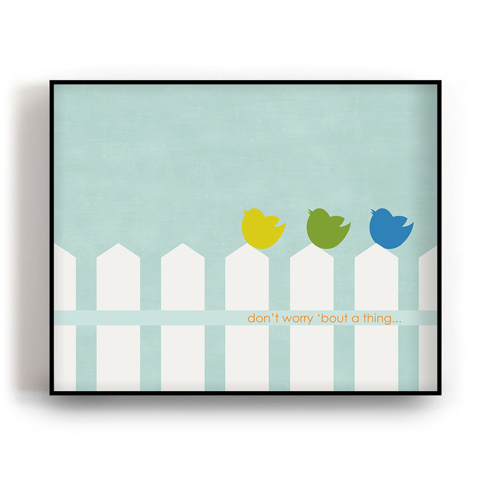 Lyrical Artworks Lyric Art Inspired by Three Little Birds