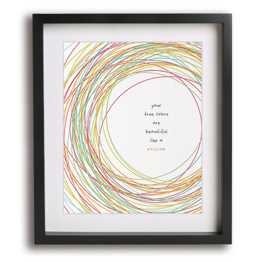 True Colors | Cyndi Lauper - song lyric wall art music poster — Lyrical ...